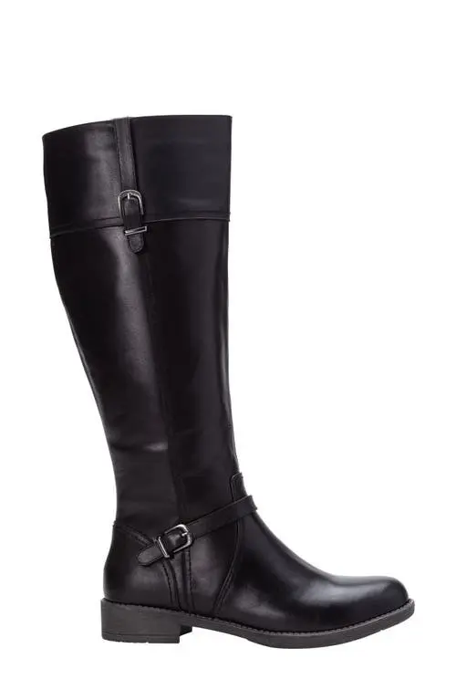 PROPET Leather Knee High Boots With Buckle Detail