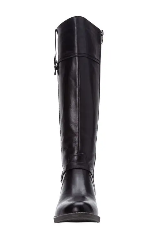 PROPET Leather Knee High Boots With Buckle Detail