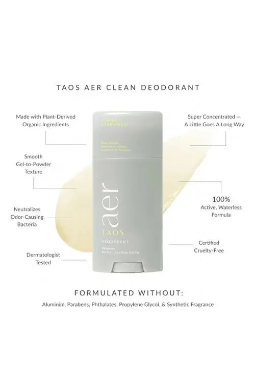 TAOS AER Next-level Deodorant - Ginger Grapefruit