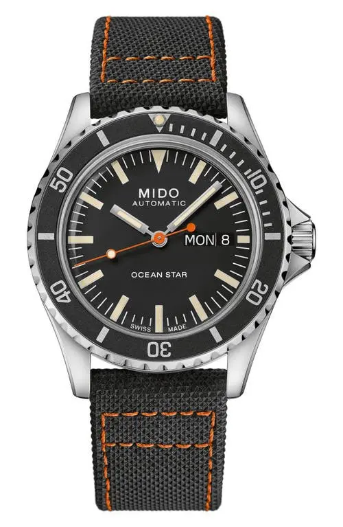 MIDO Ocean Star Tribute Automatic Watch - Silver/black/silver