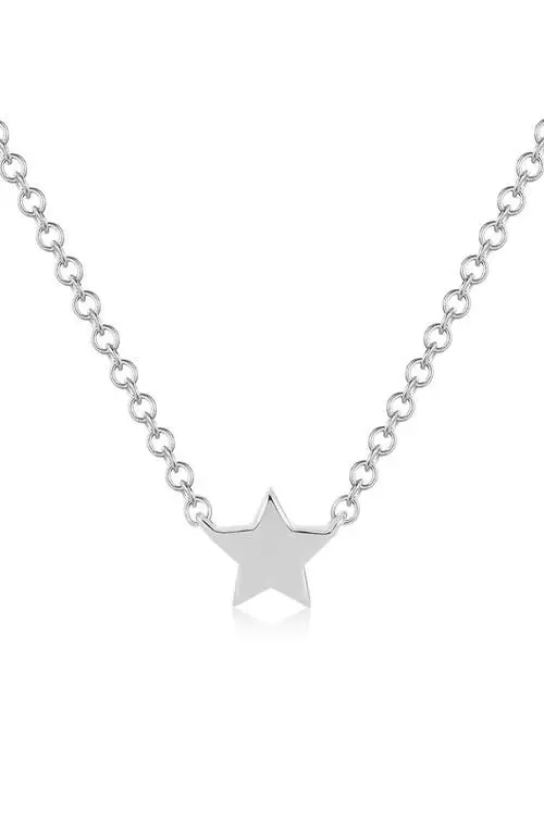 Ef Collection Baby Star Pendant Necklace - White Gold