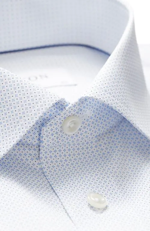 Eton Slim Fit Dot Print Dress Shirt