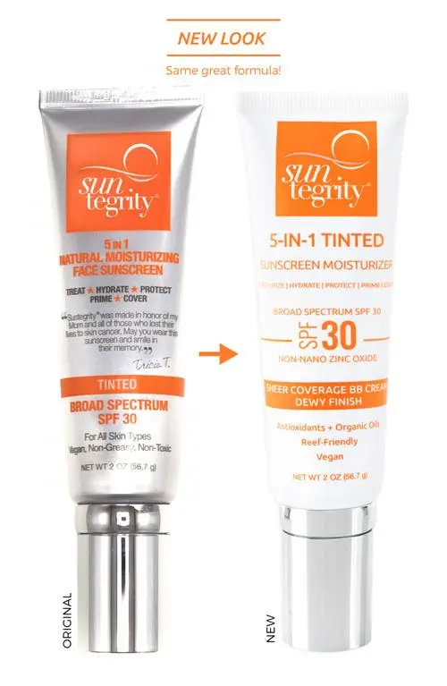 SUNTEGRITY 5-in-1 Tinted Moisturizing Face Sunscreen Broad Spectrum Spf 30