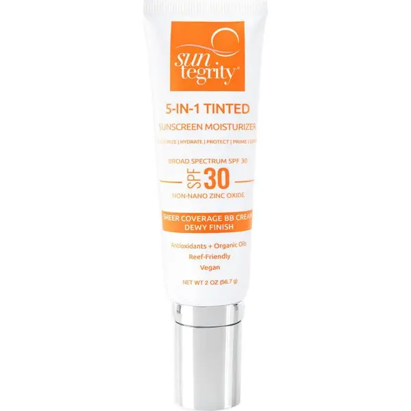 SUNTEGRITY 5-in-1 Tinted Moisturizing Face Sunscreen Broad Spectrum Spf 30 - 2- Light