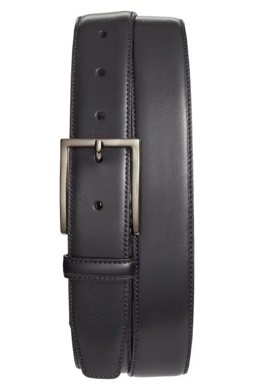 Nordstrom Marco Burnished Leather Belt - Black