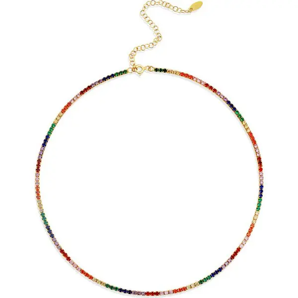 SHYMI Celine Tennis Choker Necklace - Multi Color