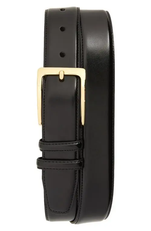 Johnston & Murphy Smooth Leather Belt - Black