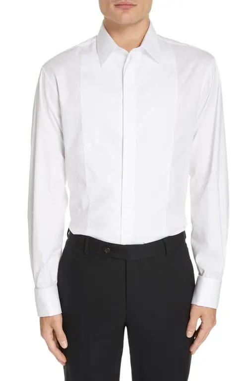 Emporio Armani Slim Fit Stretch Tuxedo Shirt