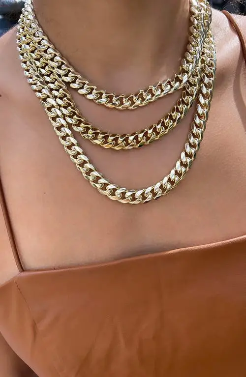 SHYMI Tori Cuban Chain Choker Necklace - Gold