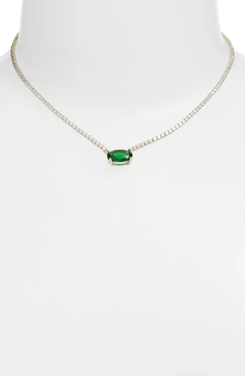 SHYMI Oval Pendant Tennis Necklace