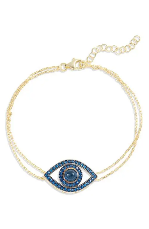 SHYMI Evil Eye Pendant Bracelet - Gold/blue