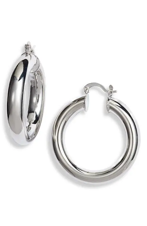 SHYMI Yve Medium Hoop Earrings - Silver