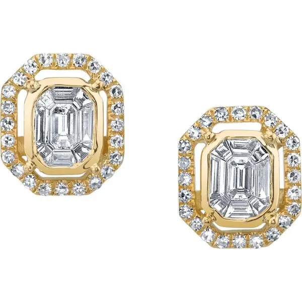 Shay Pavé Halo Earrings - Diamond