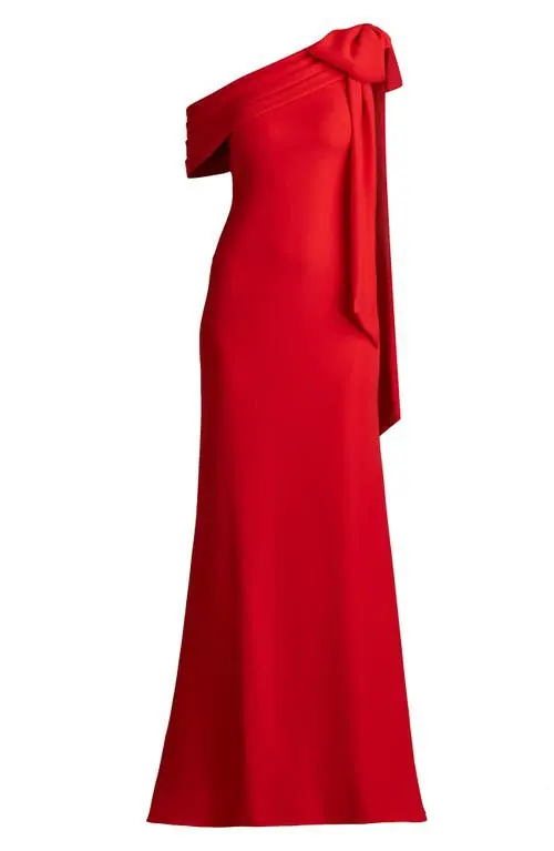 Tadashi Shoji One-shoulder Column Gown