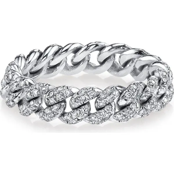 Shay Pavé Mini Link Ring - Diamond