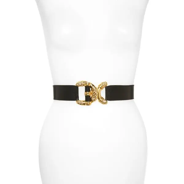 RAINA BELTS Viper D-ring Buckle Leather Belt - Black