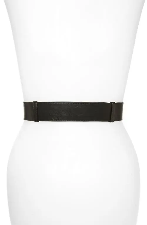 RAINA BELTS Viper D-ring Buckle Leather Belt - Black