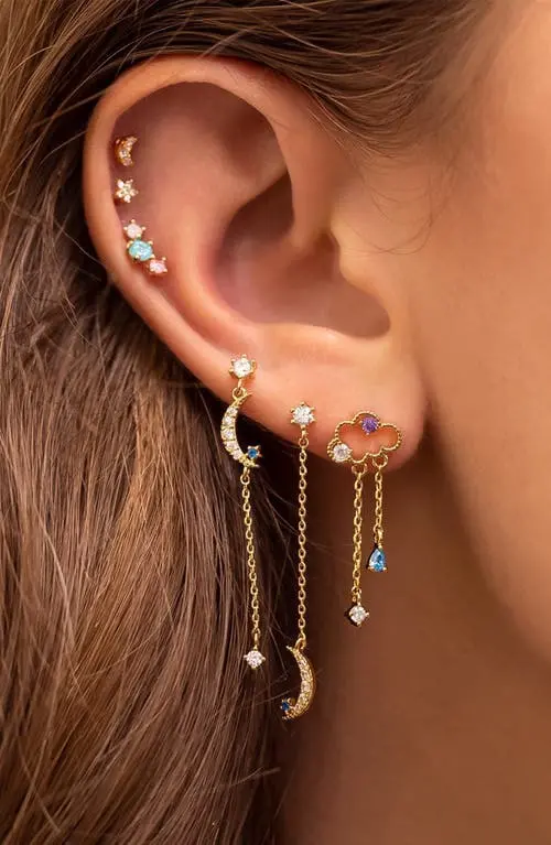 GIRLS CREW Reigning Clouds Drop Earrings