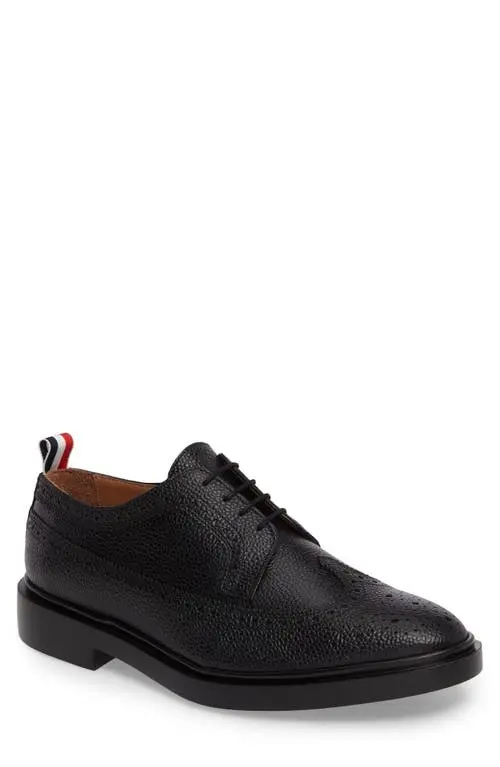 Thom Browne Longwing Leather Derby - Black Leather