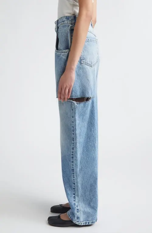 MAISON MARGIELA Ripped Straight Leg Jeans - Denim