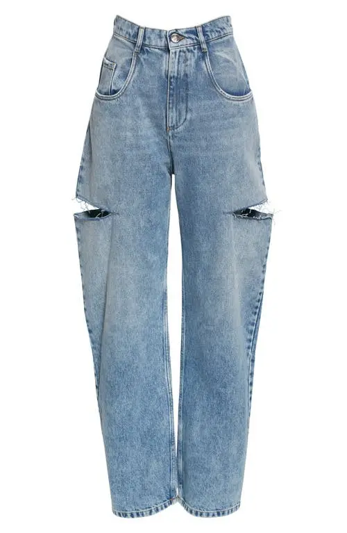 MAISON MARGIELA Ripped Straight Leg Jeans - Denim