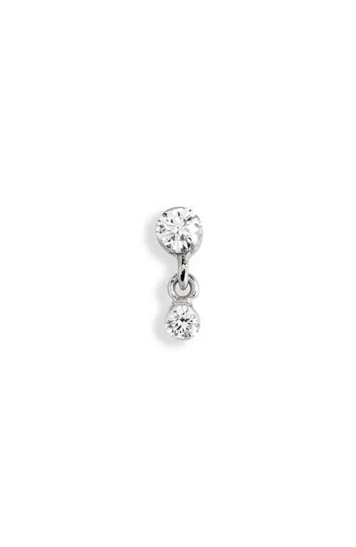 MARIA TASH Single Diamond Dangle Stud Earring