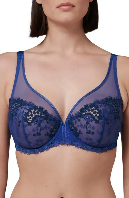 Simone Perele Wish Underwire Plunge Bra - Electric Blue