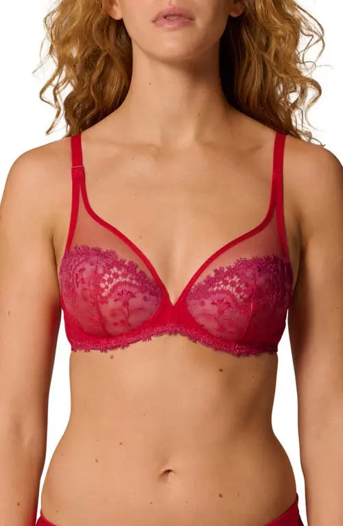 Simone Perele Wish Plunge Bra - Rainbow Red