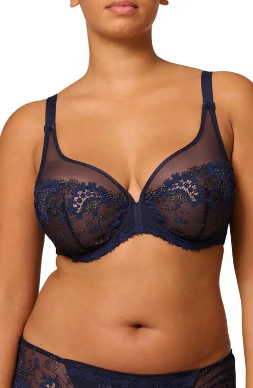 Simone Perele Wish Underwire Plunge Bra - Sapphire