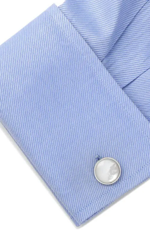 CUFFLINKS, INC. Mother-of-pearl Rhodium - White