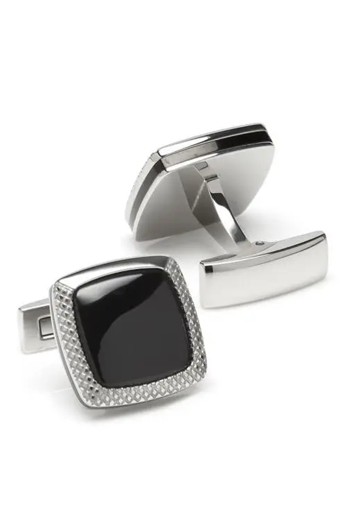 CUFFLINKS, INC. Onyx And Stainless Steel Cuff Links