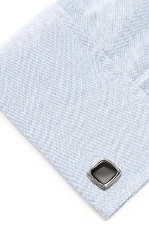 CUFFLINKS, INC. Onyx And Stainless Steel Cuff Links