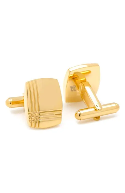 CUFFLINKS, INC. Rectangular Engraved - Gold