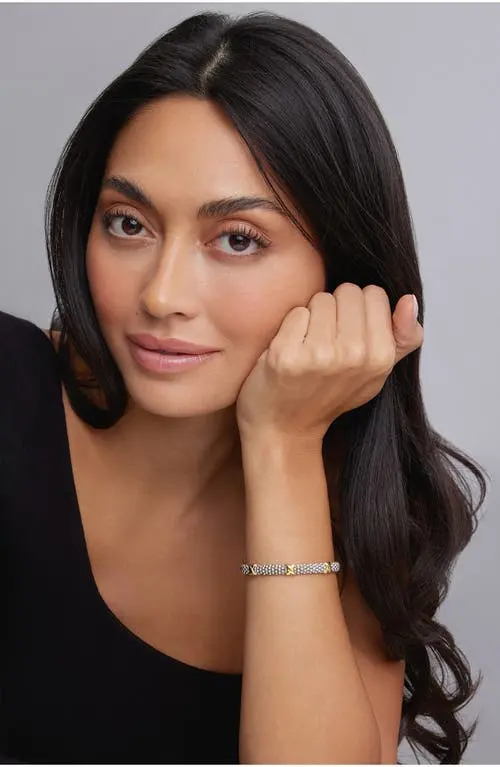 Lagos Two-tone Caviar Beaded Bracelet - Silver/gold