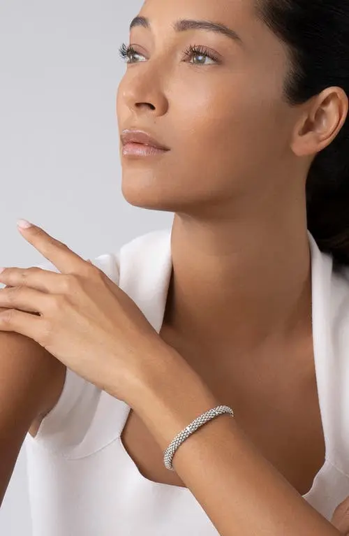 Lagos Caviar Rope Station Bracelet - Sterling Silver