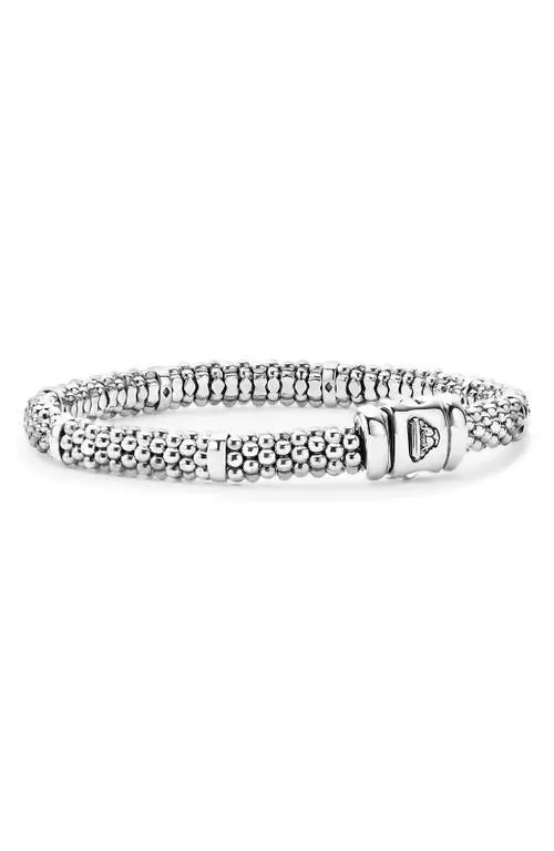 Lagos Caviar Rope Station Bracelet - Sterling Silver