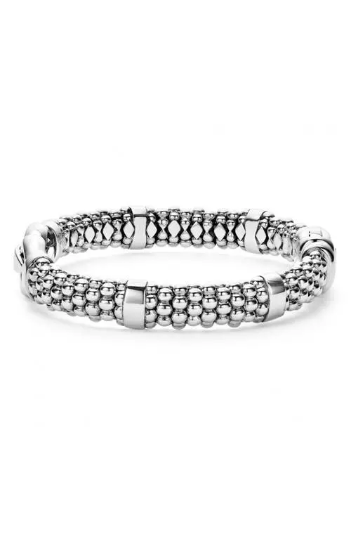 Lagos Derby Caviar Rope Bracelet - Sterling Silver