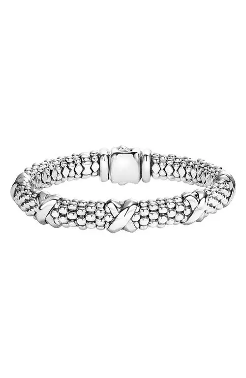 Lagos Signature Caviar Oval Rope Bracelet - Sterling Silver