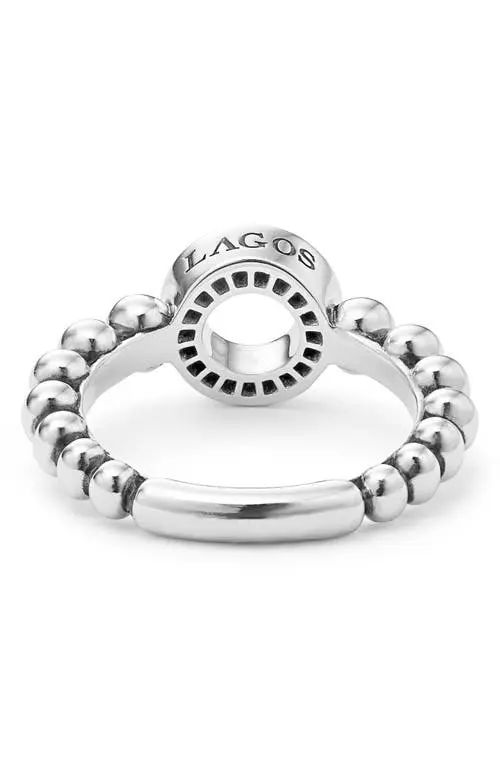 Lagos Caviar Spark Diamond Open Circle Ring - Diamond/silver