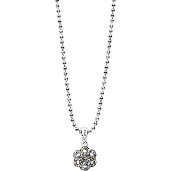 Lagos Love Knot Pendant Necklace - Two-tone