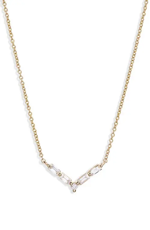 DANA REBECCA DESIGNS Sadie Pearl Mini V-shape Necklace