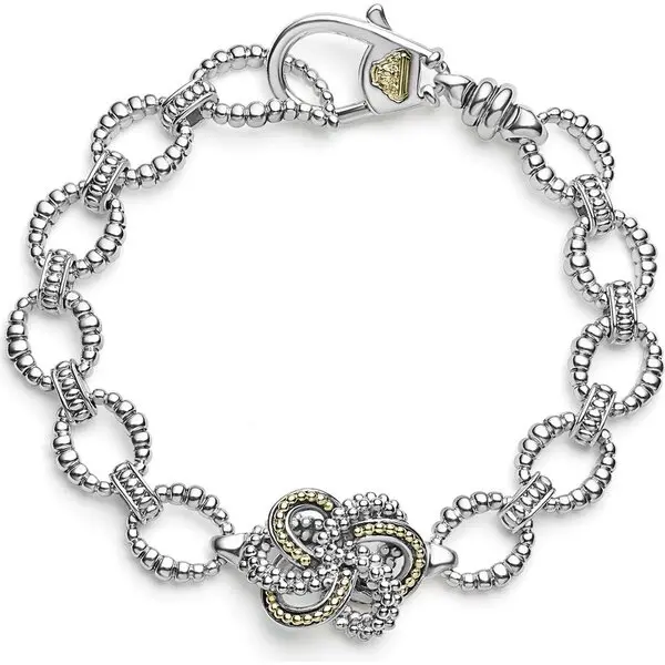 Lagos Love Knot Pendant Bracelet - Two-tone