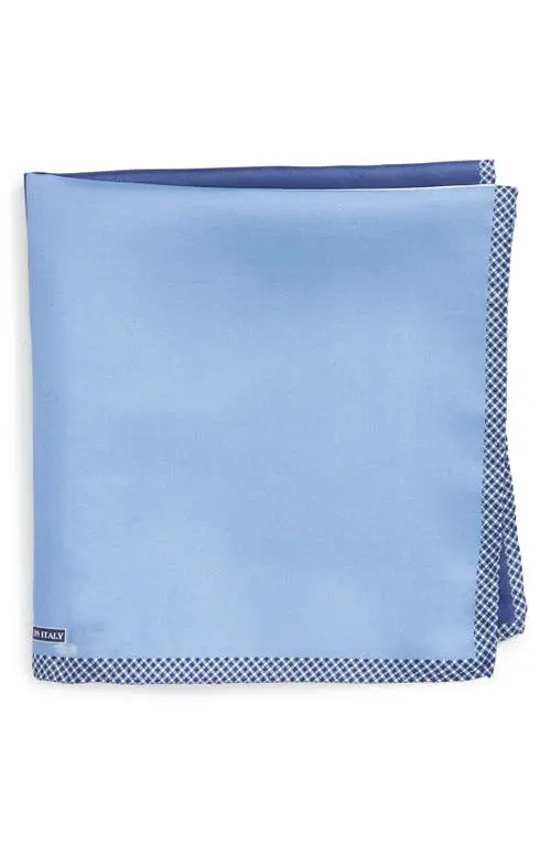 Nordstrom Panel Silk Pocket Square - Blue