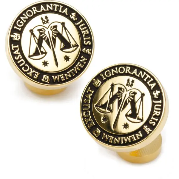 CUFFLINKS, INC. Ministry Of Magic Wizengamot Logo - Gold
