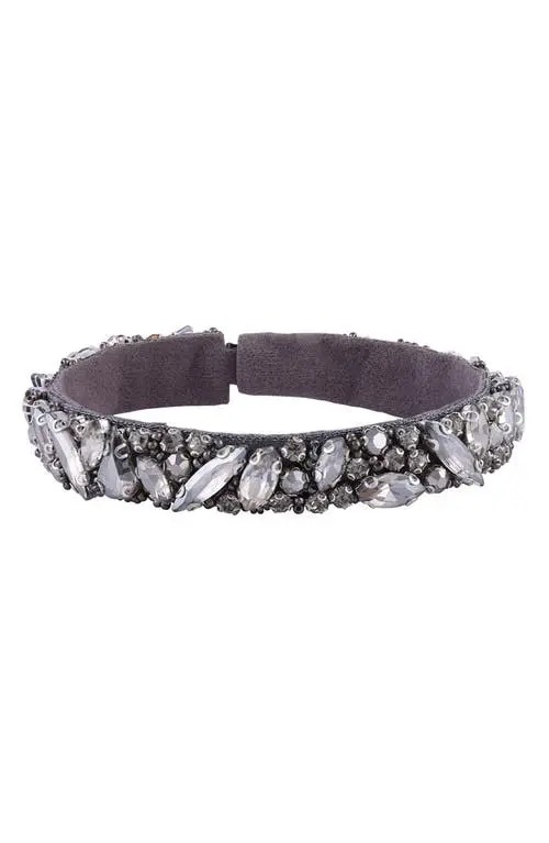 Deepa Gurnani Avalon Crystal Cuff - Gunmetal