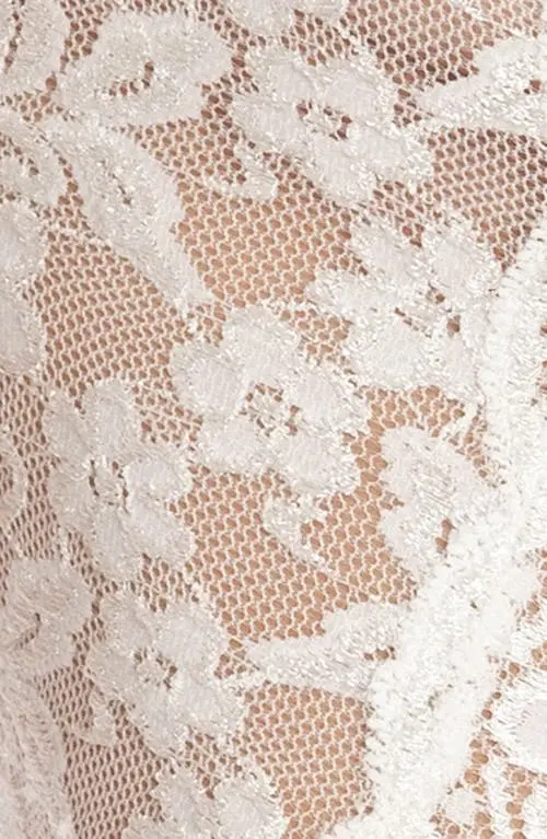 IN BLOOM BY JONQUIL Plunge Neck Lace Thong Teddy - Ivory