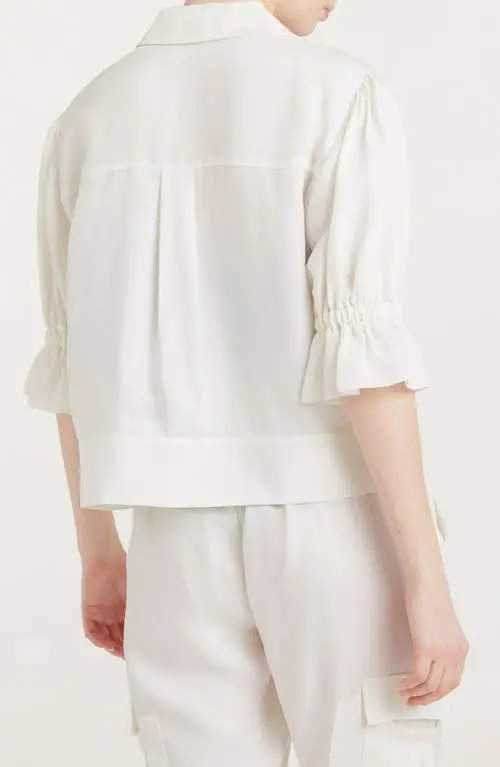 Cinq À Sept Holly Ruffle-sleeve Jacket - Ivory