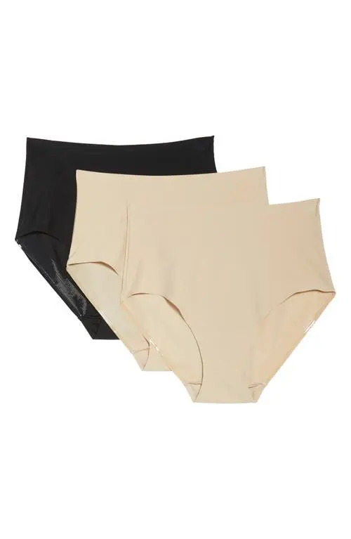 TC Shapewear 3-pack Matte Micro Briefs - Warm Beige/ Warm Beige/ Black