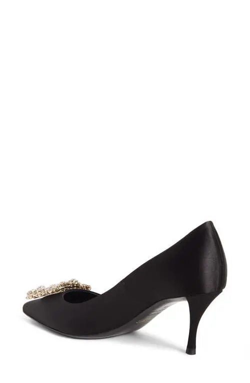 ROGER VIVIER Sin Crystal Buckle Pointed Toe Pump
