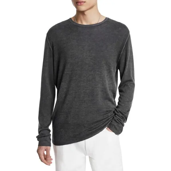 John Varvatos Silk & Cashmere Sweater - Light Grey